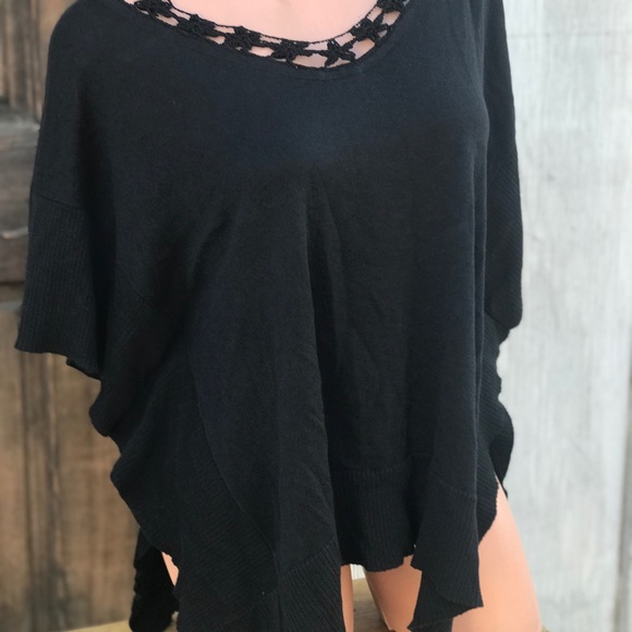 Cable & Gauge | Tops | Cable Gauge Crochet Sweater Top Oversized S Buts Fits M L Knit Bohemian ...